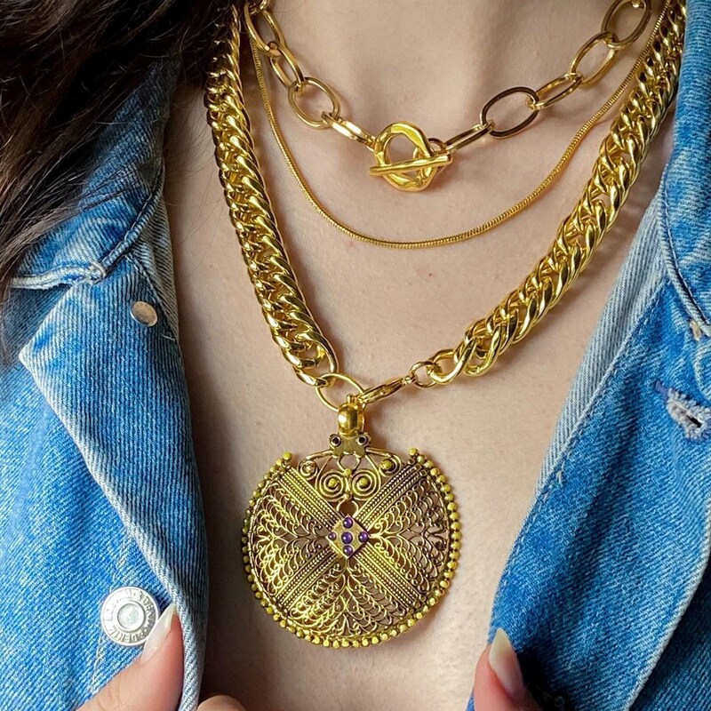 Big Chain Necklace - Etsy