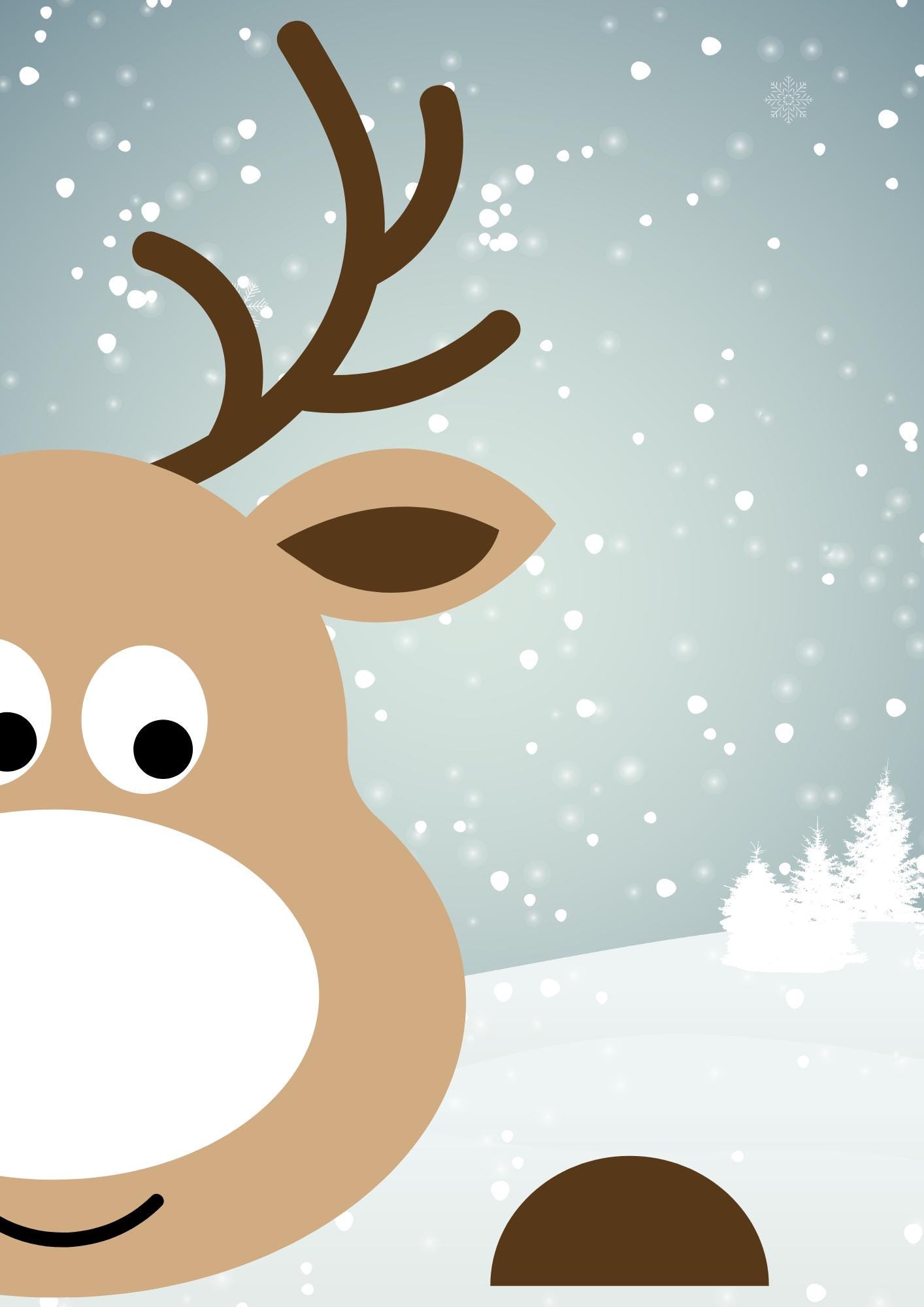 Rudolph Pin the Nose Christmas Party Game for Kids - Fun Printable ...