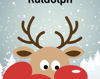 Christmas Party Game for Kids - Printable 'pin the Nose on Rudolph ...