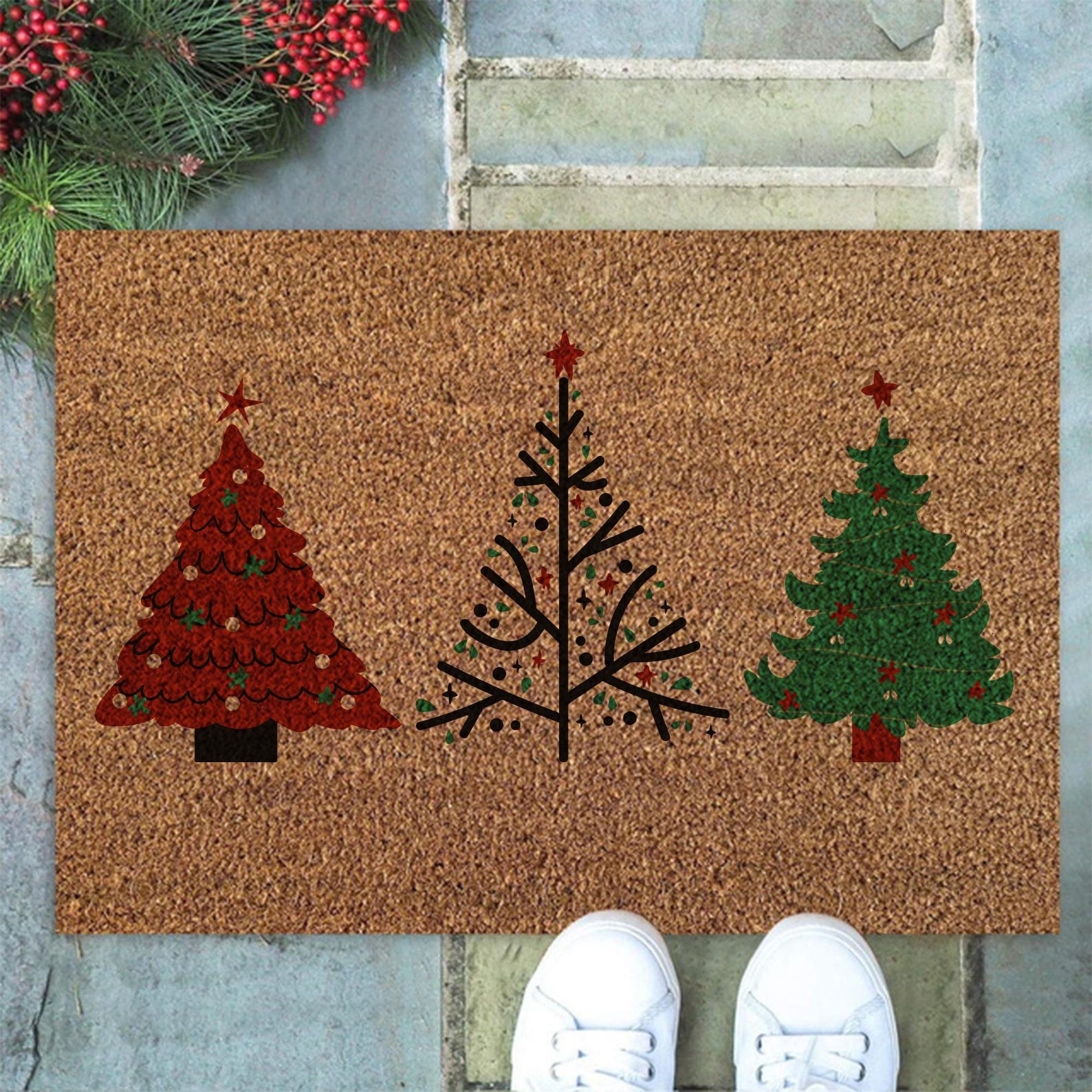 Christmas Tree Doormat | Christmas Gift | Welcome Mat | New Home Gift ...
