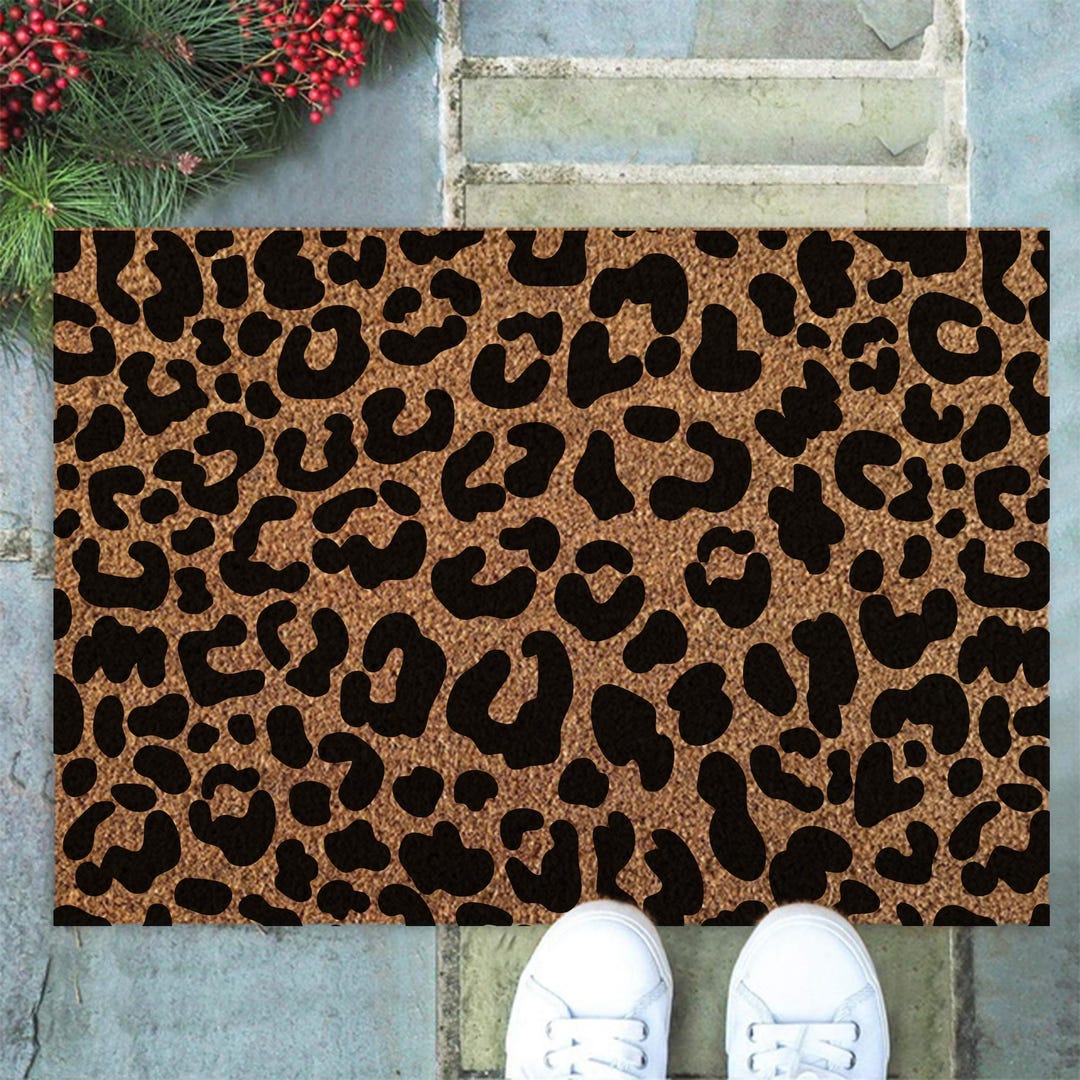 Welcome Doormat Leopard | Housewarming Gift | New Home Gift | Custom ...
