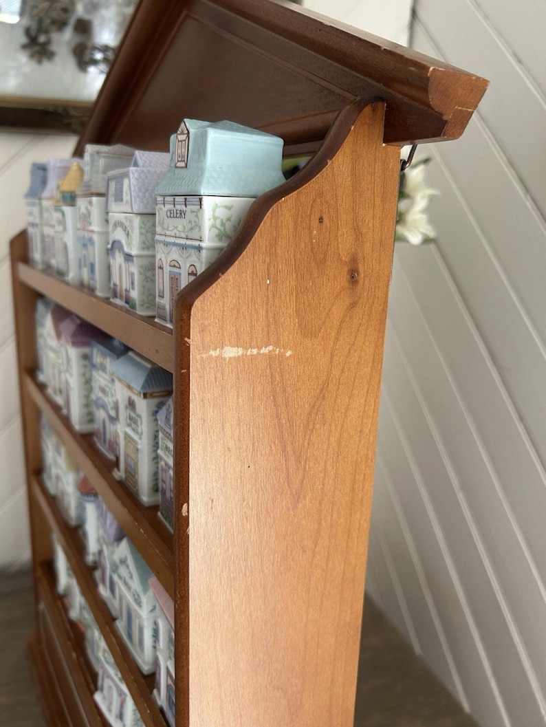 Lenox Spice Village Set Porcelain House 24 Jars With Wooden Rack 1989 ...