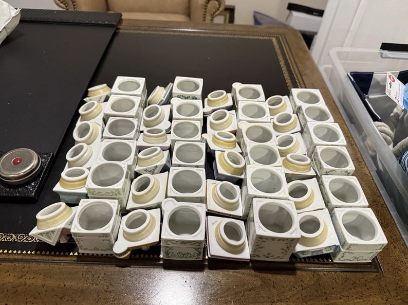 Lenox Spice Village Set Porcelain House 24 Jars With Wooden Rack 1989 ...