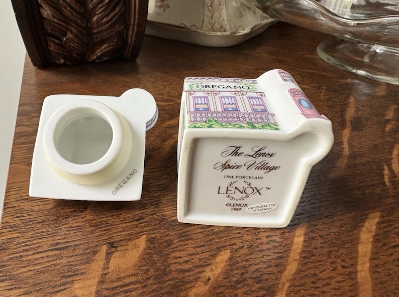 Lenox Spice Village Set Porcelain House 24 Jars With Wooden Rack 1989 ...