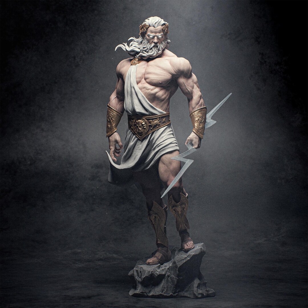 Zeus Figure 3D Print STL File Greek Mythology Model Downloadable Art ...