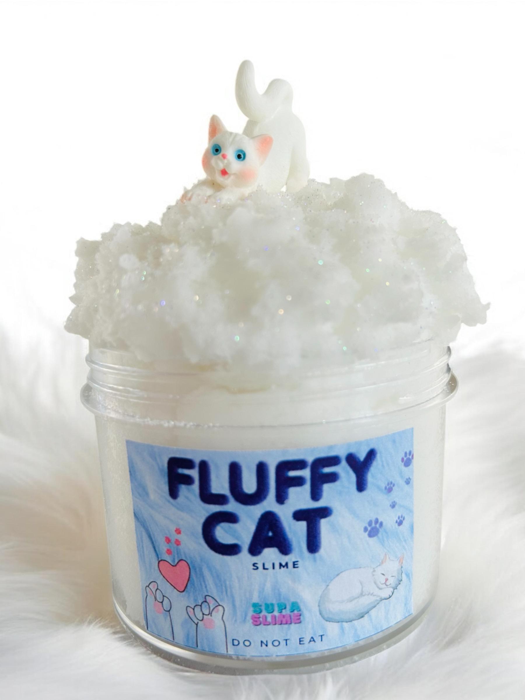 Fluffy Cat Slime - White Cloud Fluffy Soft Slime, Cute Cat Slime ...