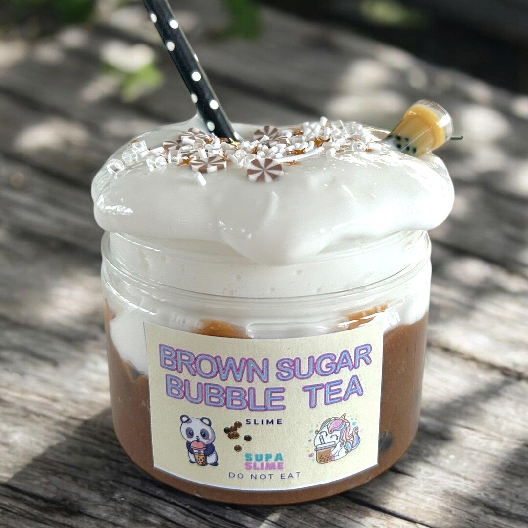 Brown Sugar Bubble Tea DIY Kit Slime - White Slime, Clear Slime, White ...