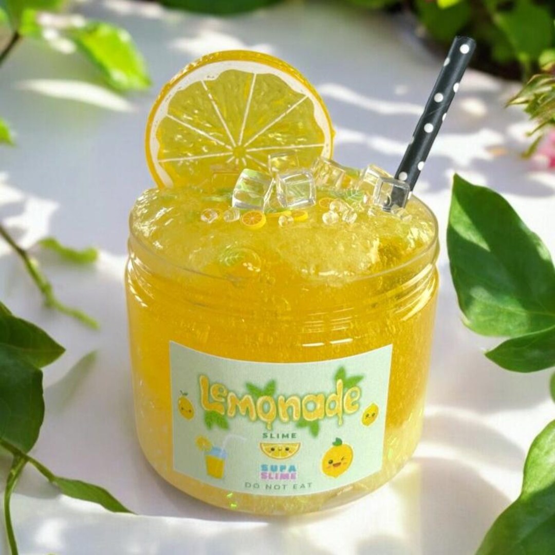 Lemonade Slime - Clear Slime, Yellow Slime, Lemon Scented Slime, Bingsu ...