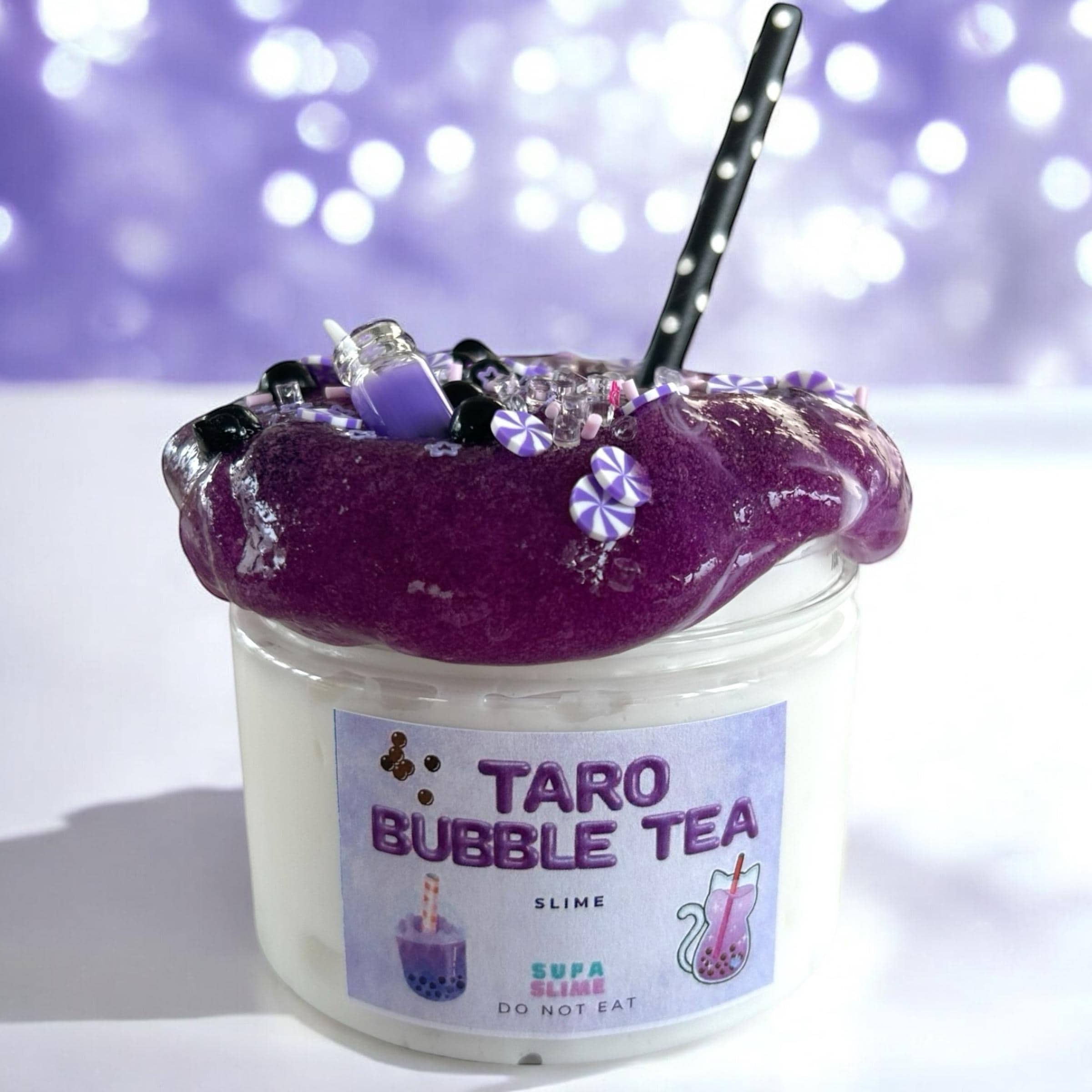 Taro Bubble Tea DIY Kit Slime Thick and Glossy Slime, Clear Slime ...