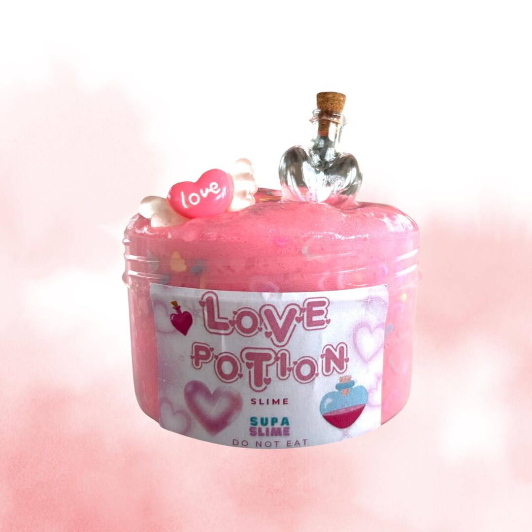 Love Potion Slime - Clear Slime, Pink Slime, Rose Scented Slime, Crunch ...