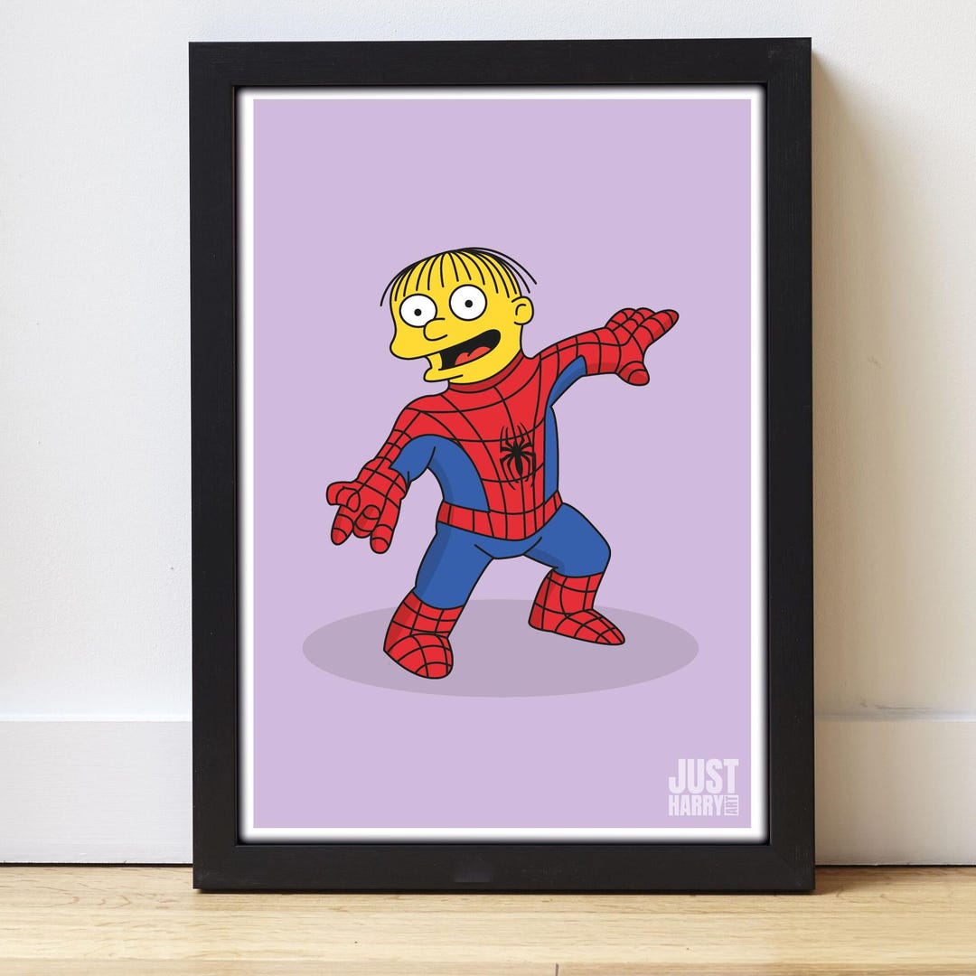Spiderman X Simpsons A5 Print - Etsy