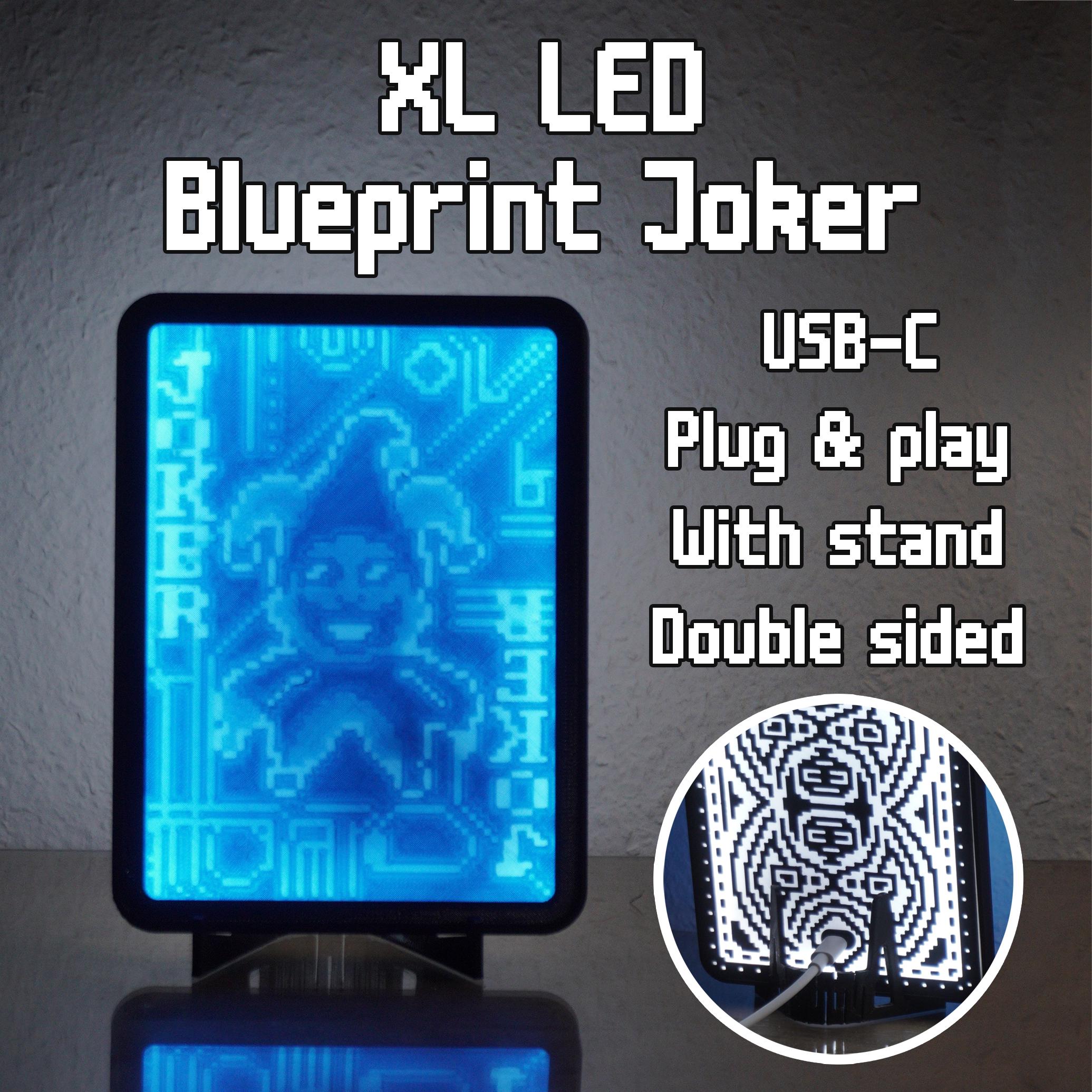 Balatro Game Blueprint XL LED Joker Card, Unique Gift for an Ambiance ...