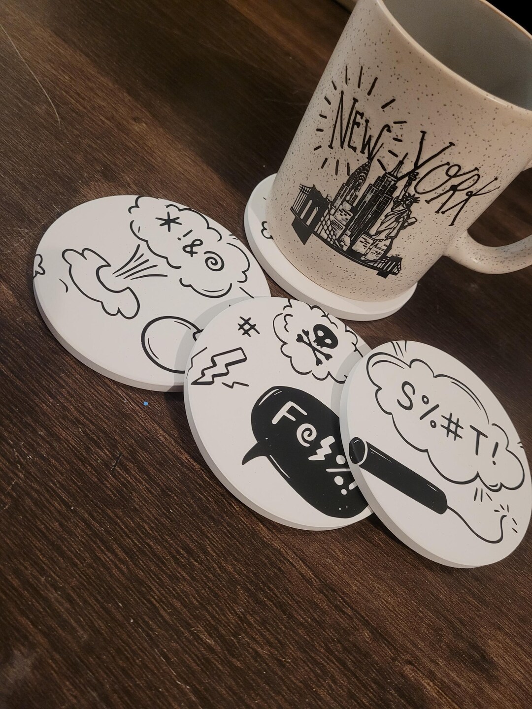 F&% Coasters Hilarious Humor Funny Gifts Decor Gifts Holiday for Her ...