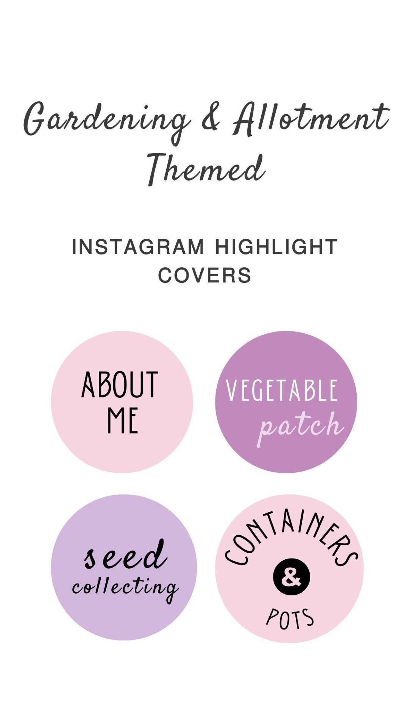 Instagram Highlight Covers Garden Allotment Themed - Etsy