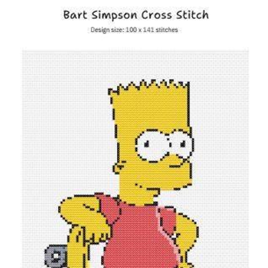 Bart Simpson Cross Stitch Pattern - Etsy