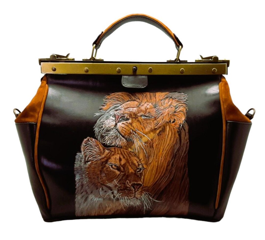 Leather Doctor Bag – Handmade Shoulder Tote, Messenger Laptop Bag, Gift ...
