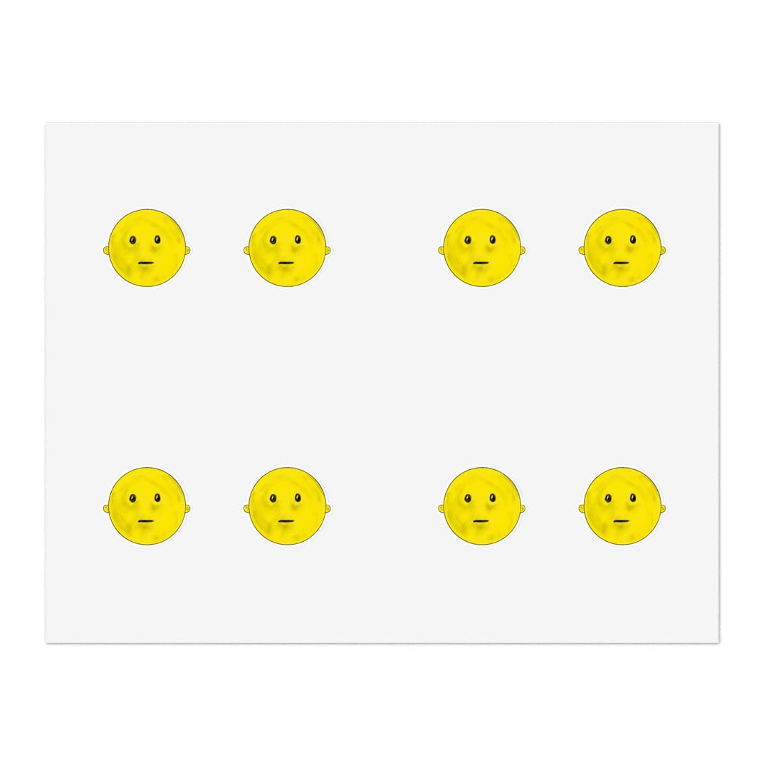 Meh Face, Sticker Sheets, 4 Stickers per Sheet, Waterproof, Emoji - Etsy