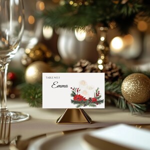 Christmas Place Card Winter Wedding Table Decor Christmas Name Card ...