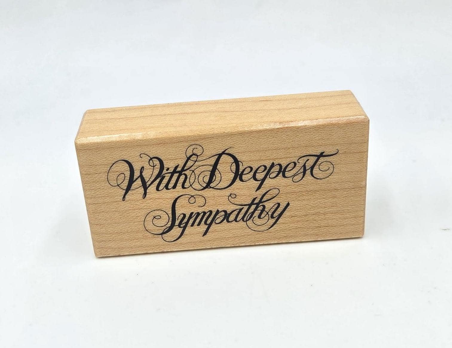 With Deepest Sympathy PSX Rubber Stamp Saying Grief Cursive Font - Etsy
