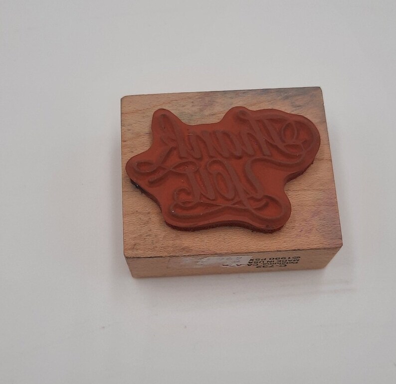 Thank You Cursive Font Saying Rubber Stamp PSX - Etsy