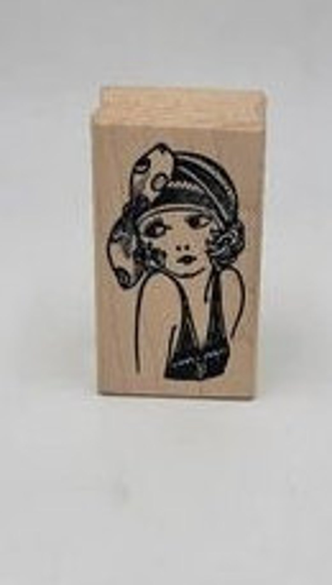 Babe Vintage Female Icon Rubber Stamp Dress Woman Headscarf - Etsy