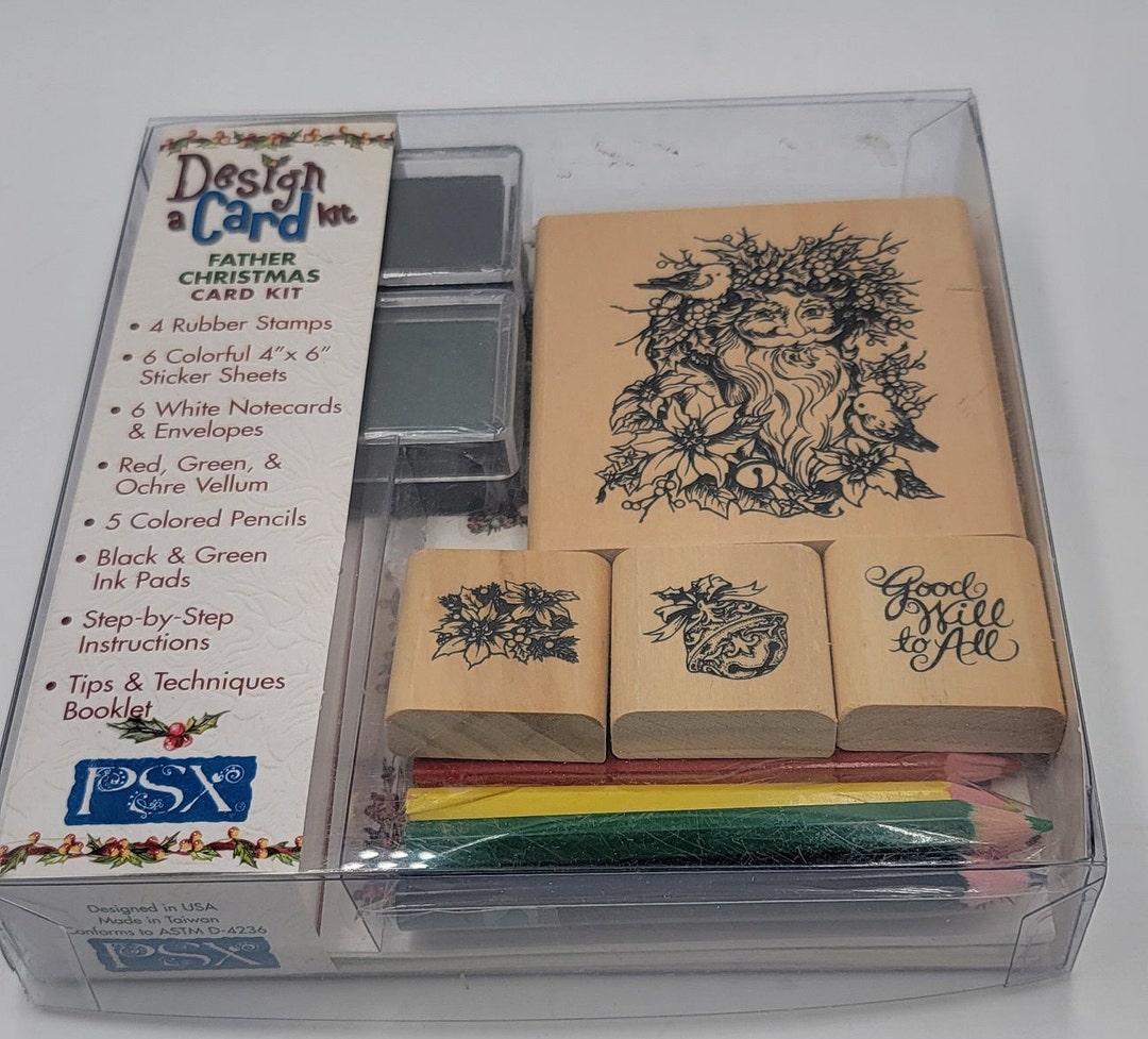 PSX Design A Card Father Christmas Kit Rubber Stamps Stickers Color ...