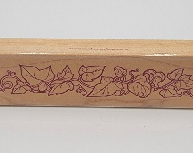 Long Ivy Border Rubber Stamp Sonlight Leaves - Etsy