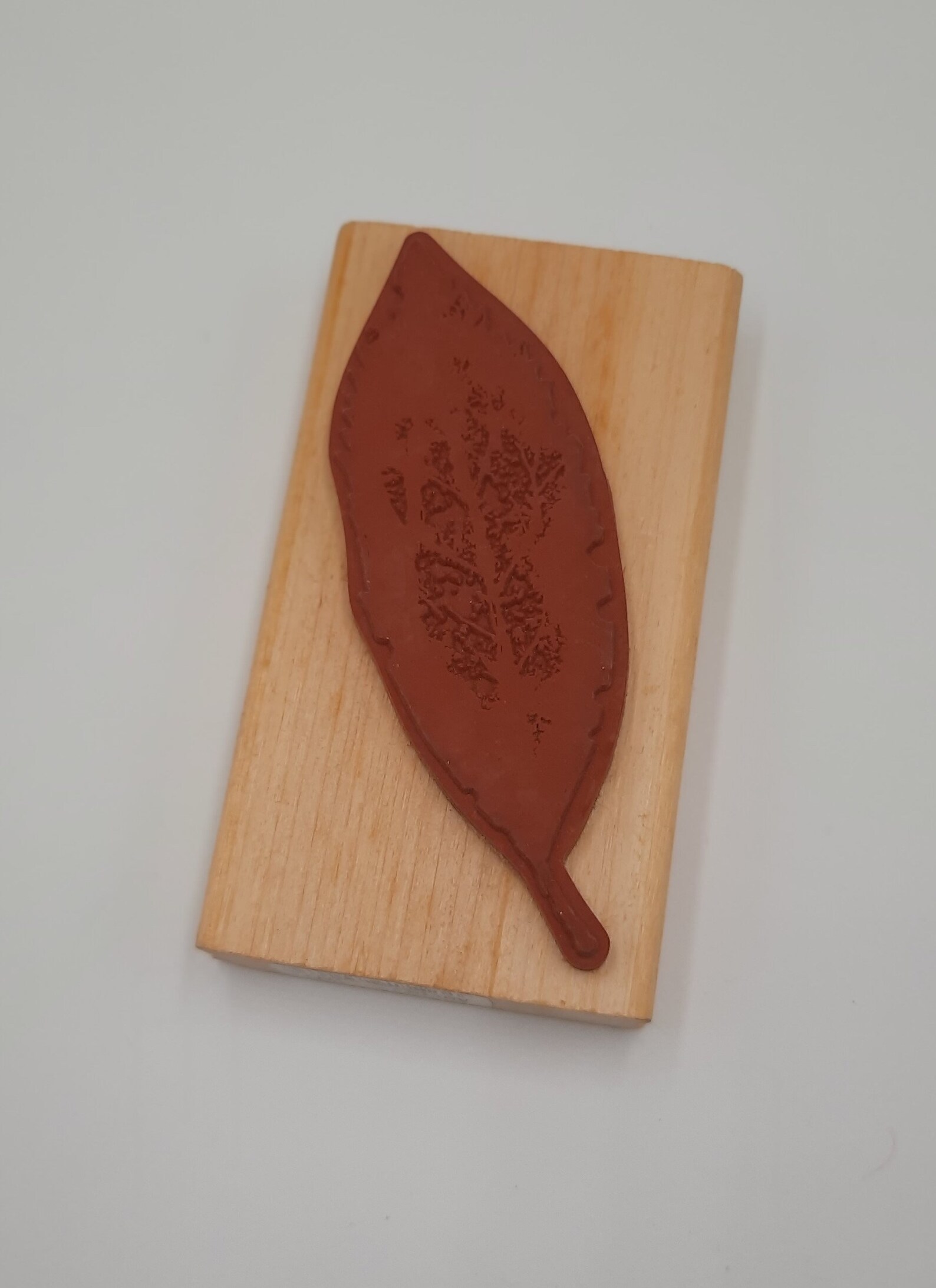 Dry Pressed Fall Long Leaf Rubber Stamp Autumn Print - Etsy