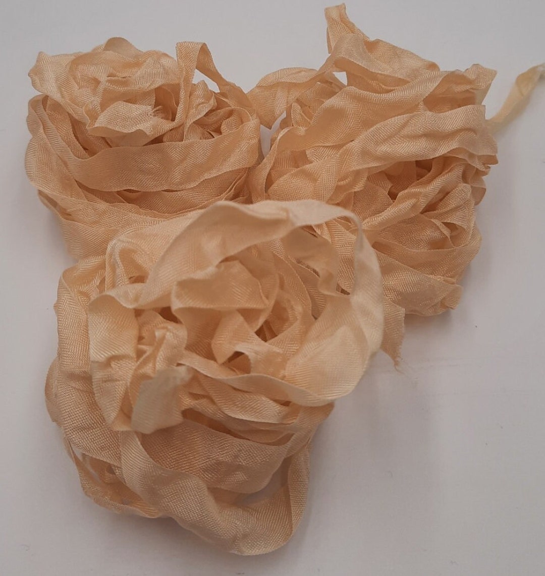 Vanilla Cream Shabby Chic Vintage Rustic RIBBON Crinkled Style Seam ...