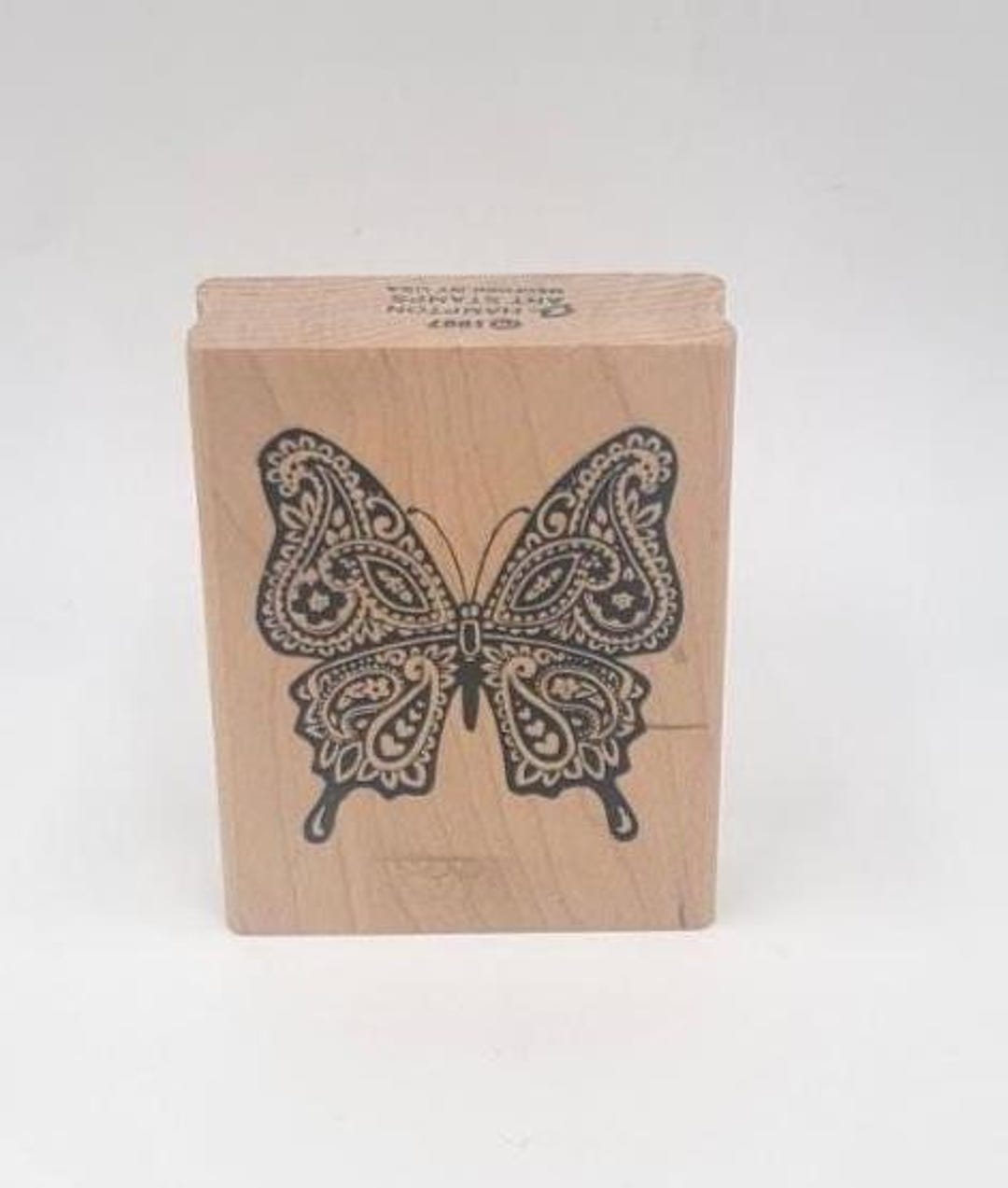 Vintage Butterfly Paisley Design Rubber Stamp Hampton Art - Etsy