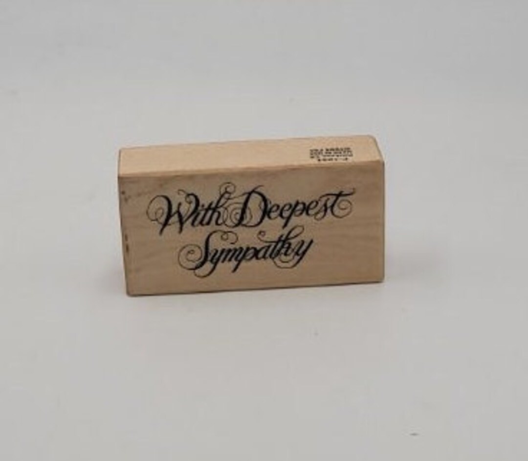 With Deepest Sympathy PSX Rubber Stamp Saying Grief Cursive Font - Etsy