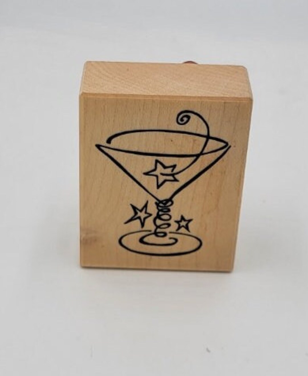 Celebrate COCKTAIL MARTINI Glass With Stars Rubber Stamp PSX - Etsy