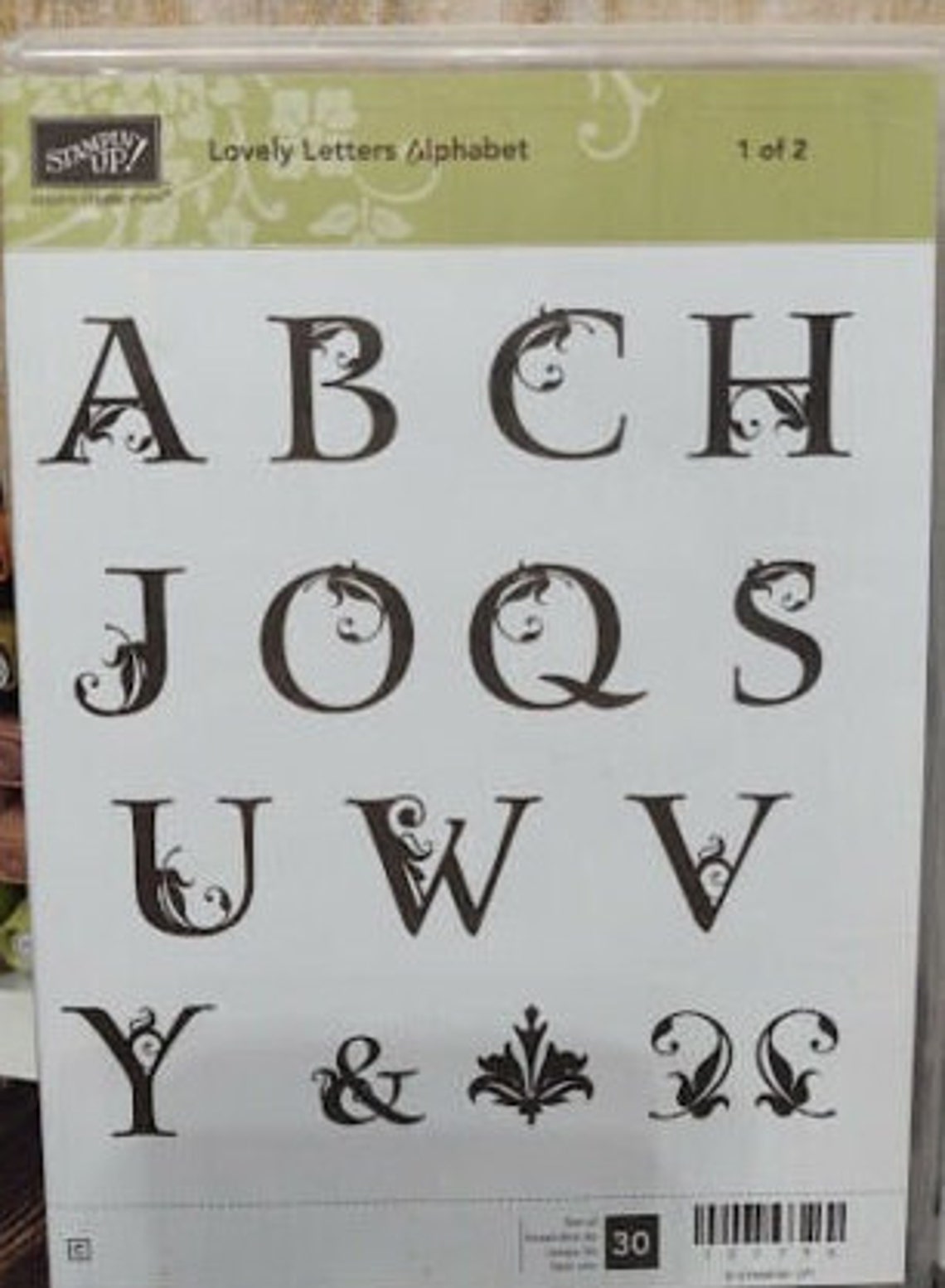 Stampin up Lovely Letters Set 1 and 2 With 30 Unmounted Rubber - Etsy
