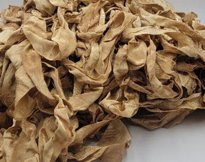 Limited Edition Tea Stained 1" Wide Rare Shabby Chic RIBBON Crinkled ...