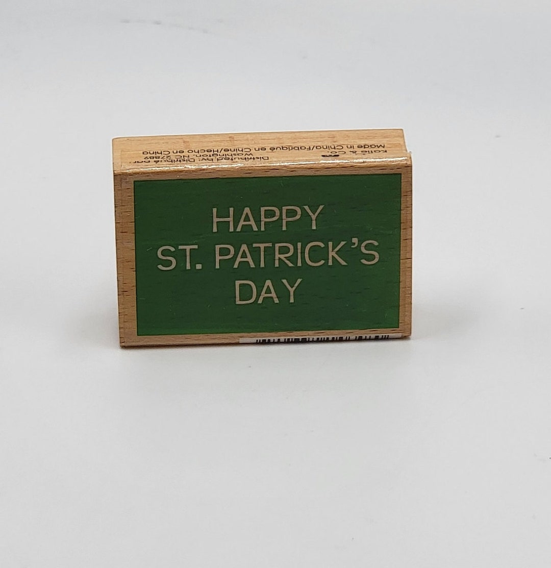 Happy St Patricks DAY Rubber Stamp Saying Irish - Etsy