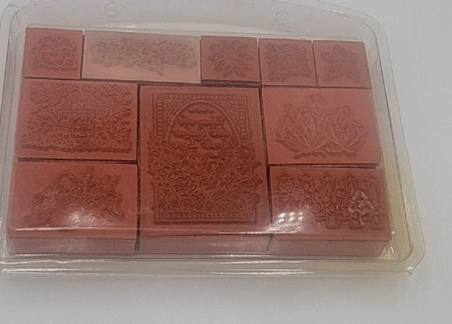 PSX Floral Foam Rubber Stamps Set of 10 Flowers Gazebo Picket Fence ...