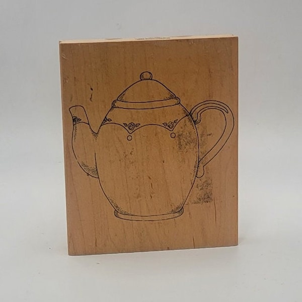 Teapot Rubber Stamp - Etsy