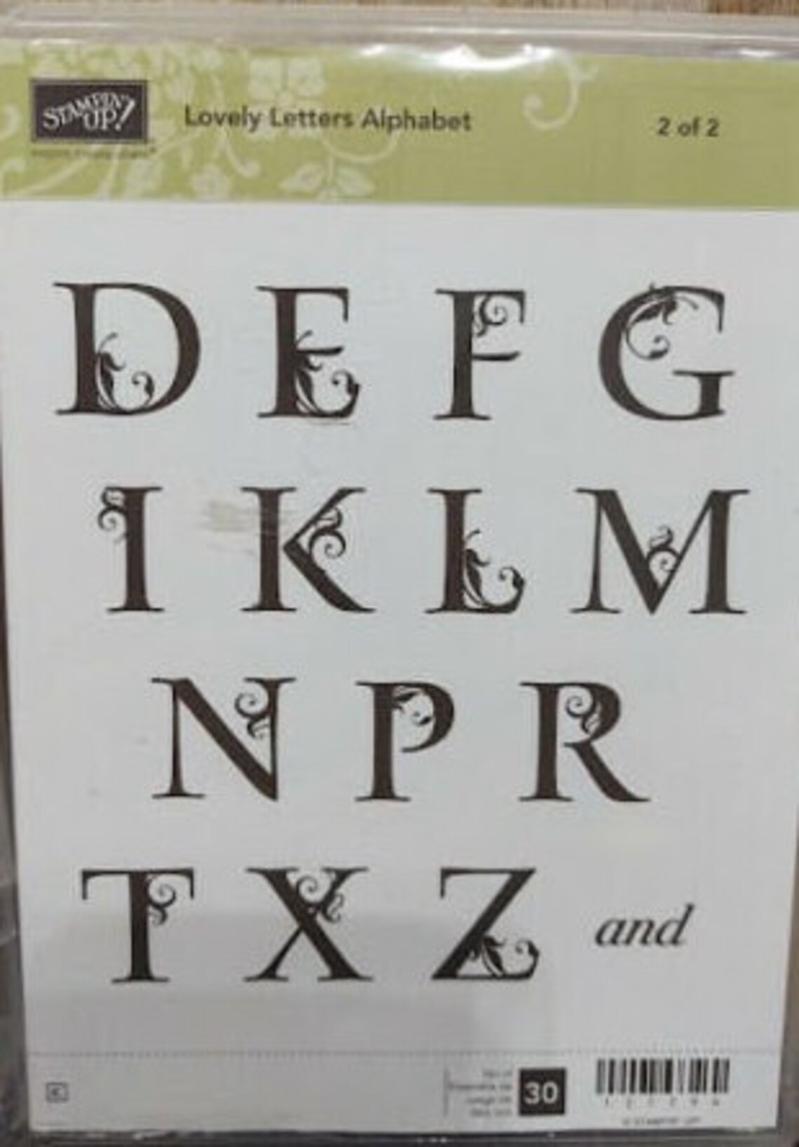 Stampin up Lovely Letters Set 1 and 2 With 30 Unmounted Rubber - Etsy