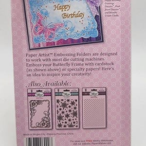 Paper Artist Embossing Folder Butterfly Frame Ivy Scallop - Etsy