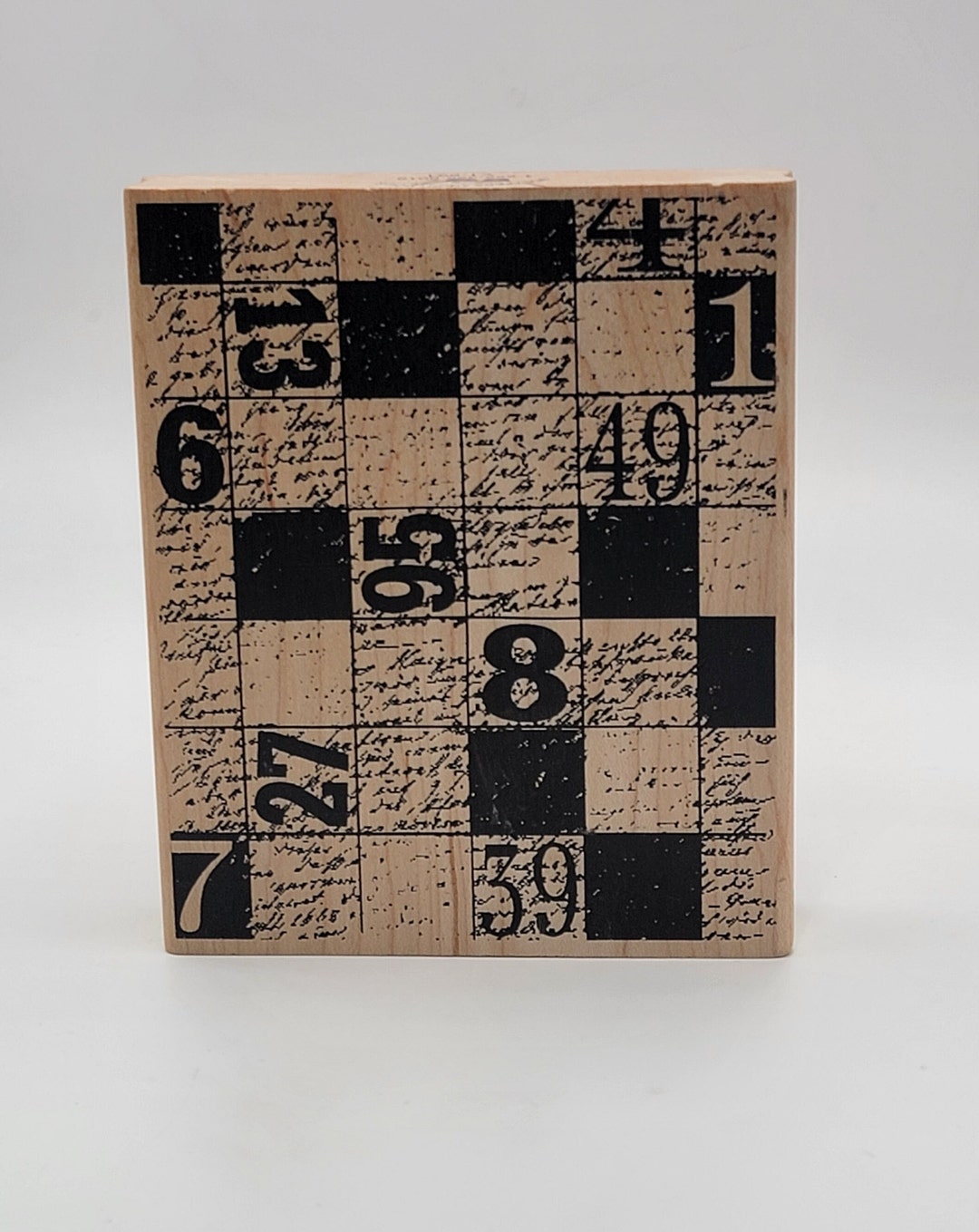 Checkered Game Board Numbers Collage Classic Stampers Anonymous Wood ...