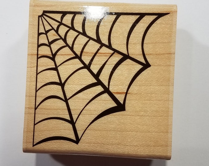 Halloween Corner Cobweb Spider Web Rubber Stamp - Etsy