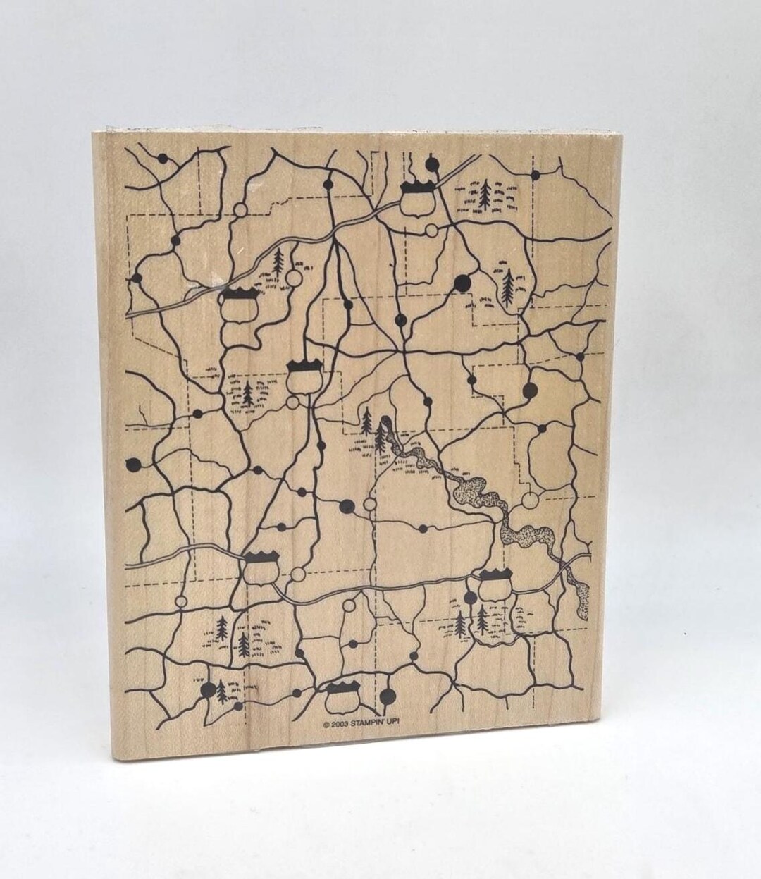 Stampin up Highways and Byways Map Collage Background Rubber Stamp ...
