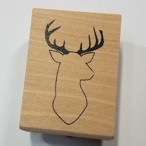 Small Deer Head Wall Mounted Hunting Rubber Stamp - Etsy