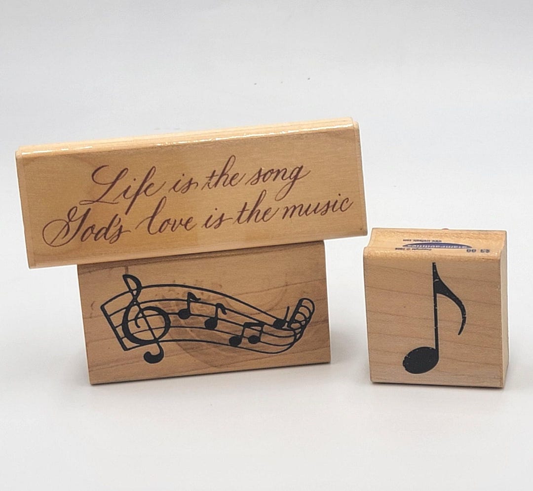 Life is the Song God's Love is the Music Notes Rubber Stamp Set - Etsy