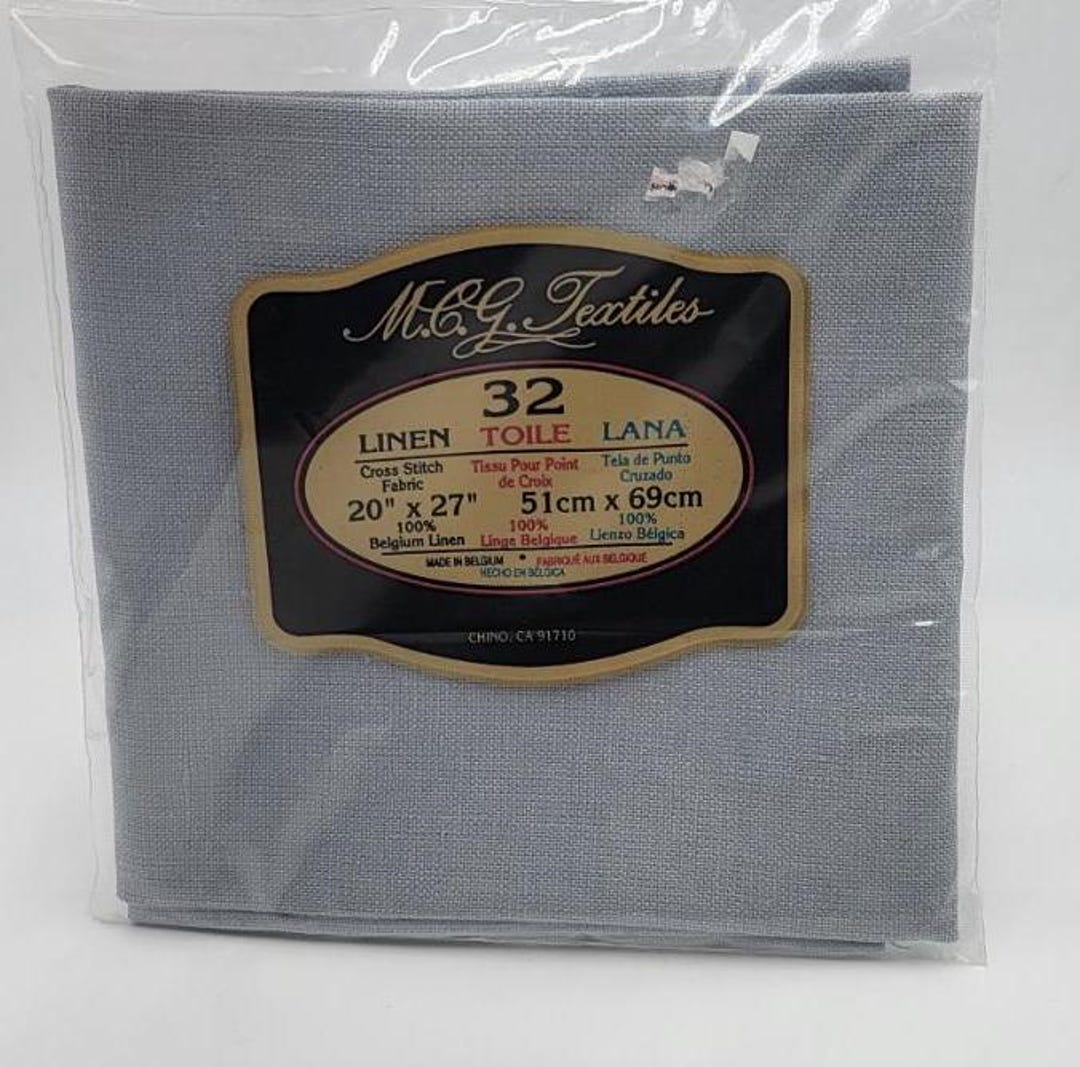 MCG Textiles 32 Count Linen Cross Stitch Fabric 100 % Belgium Linen 20 ...