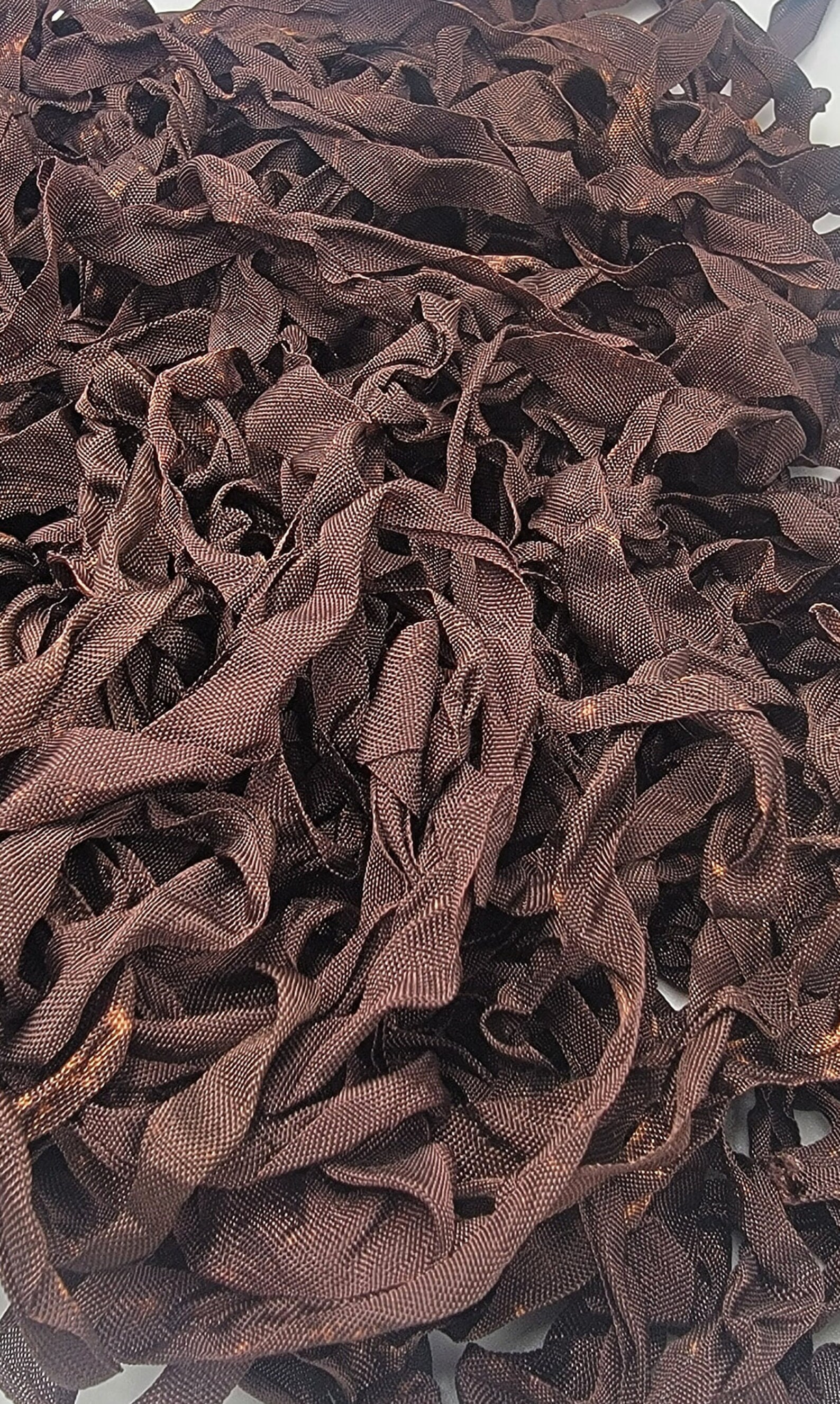 Primitive Brown Copper Shabby Rustic RIBBON Crinkled Vintage - Etsy