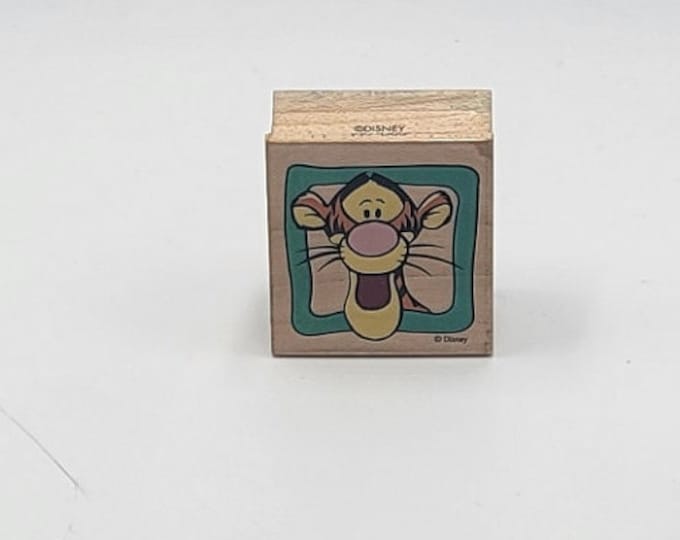 Disney Close up Tigger Portrait Frame Rubber Stamp Rare Cartoon ...