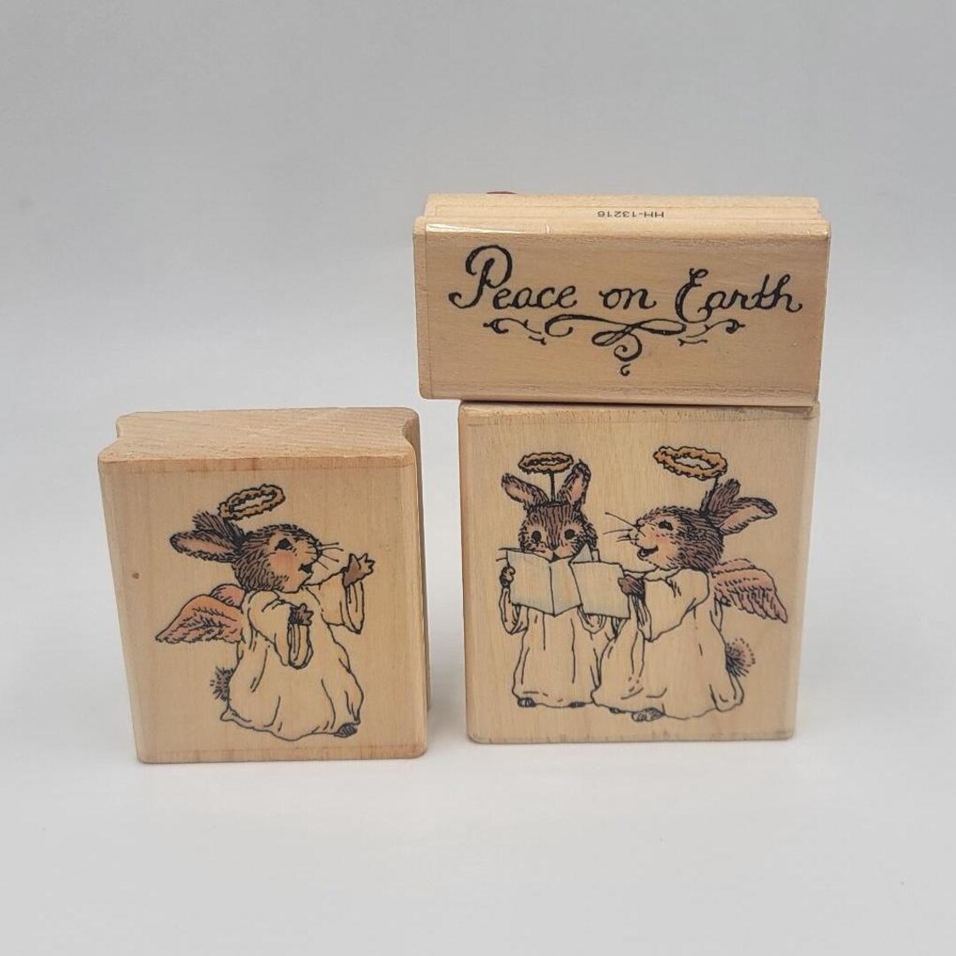 Singing Angels Emily Peace on Earth Uptown Susan Wheeler Rubber Stamp ...