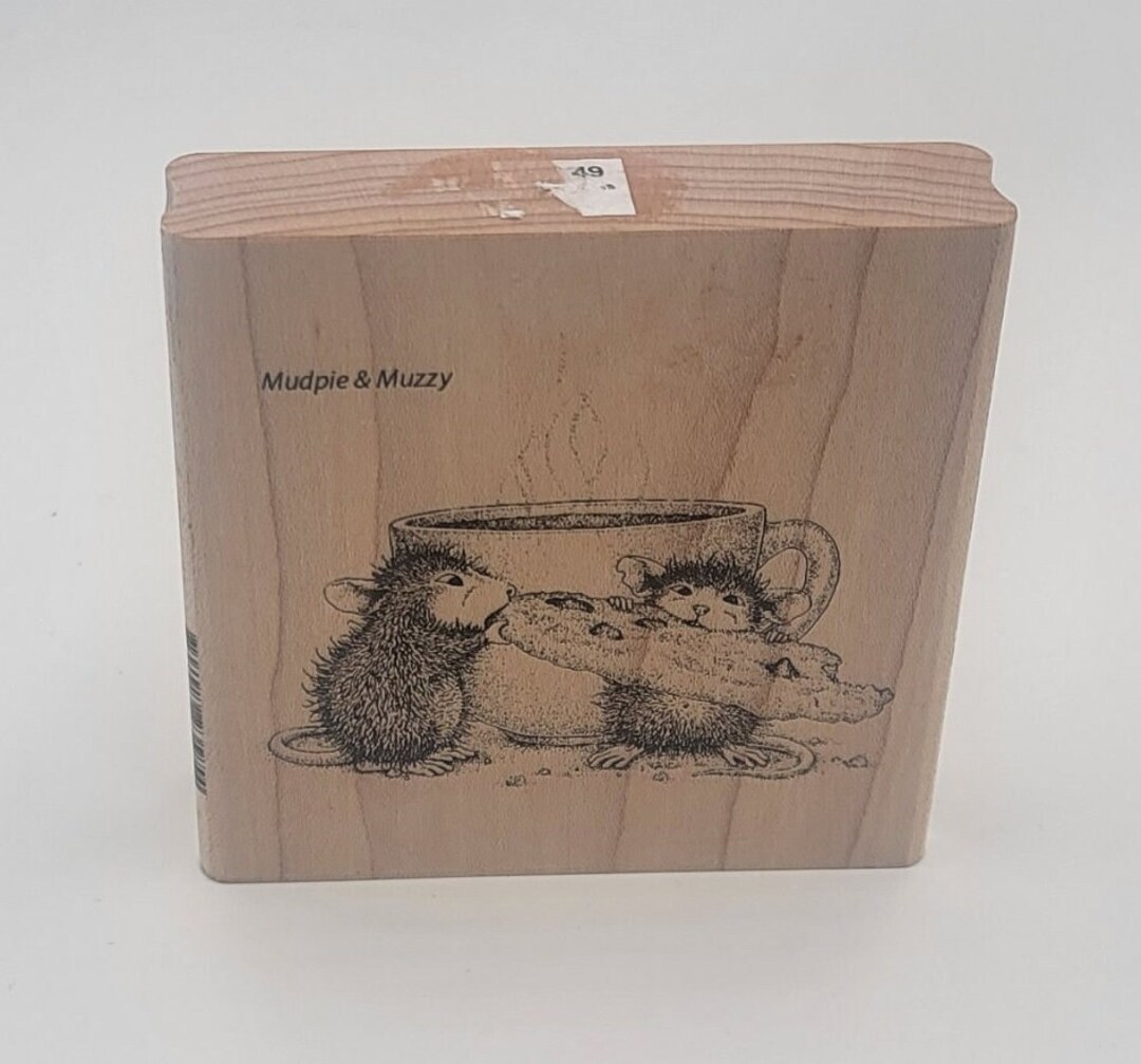 Retired House Mouse Wood Mounted Rubber Stamp Cookie Crumbles Mudpie ...