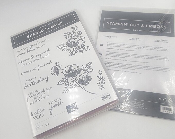 Stampin Up! Shaded Summer Cling Rubber Stamp Set and Summer Shadows Cut ...
